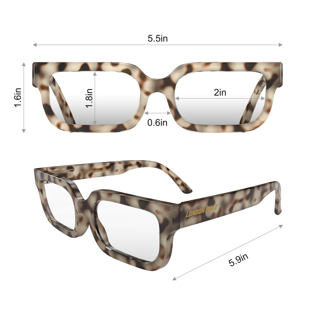 Icy reading glasses in pale tortoiseshell – London Mole