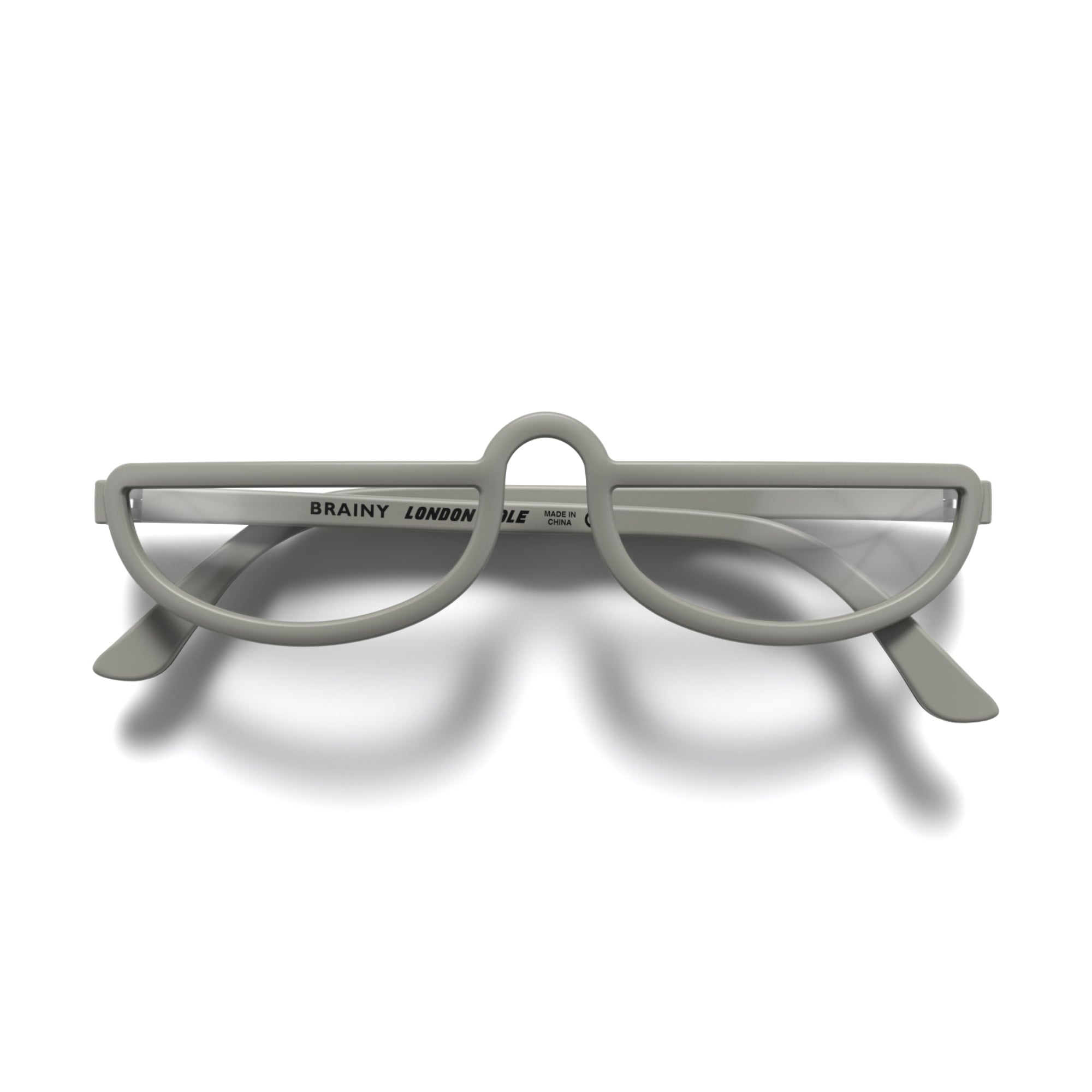 Brainy reading glasses in matt grey – London Mole