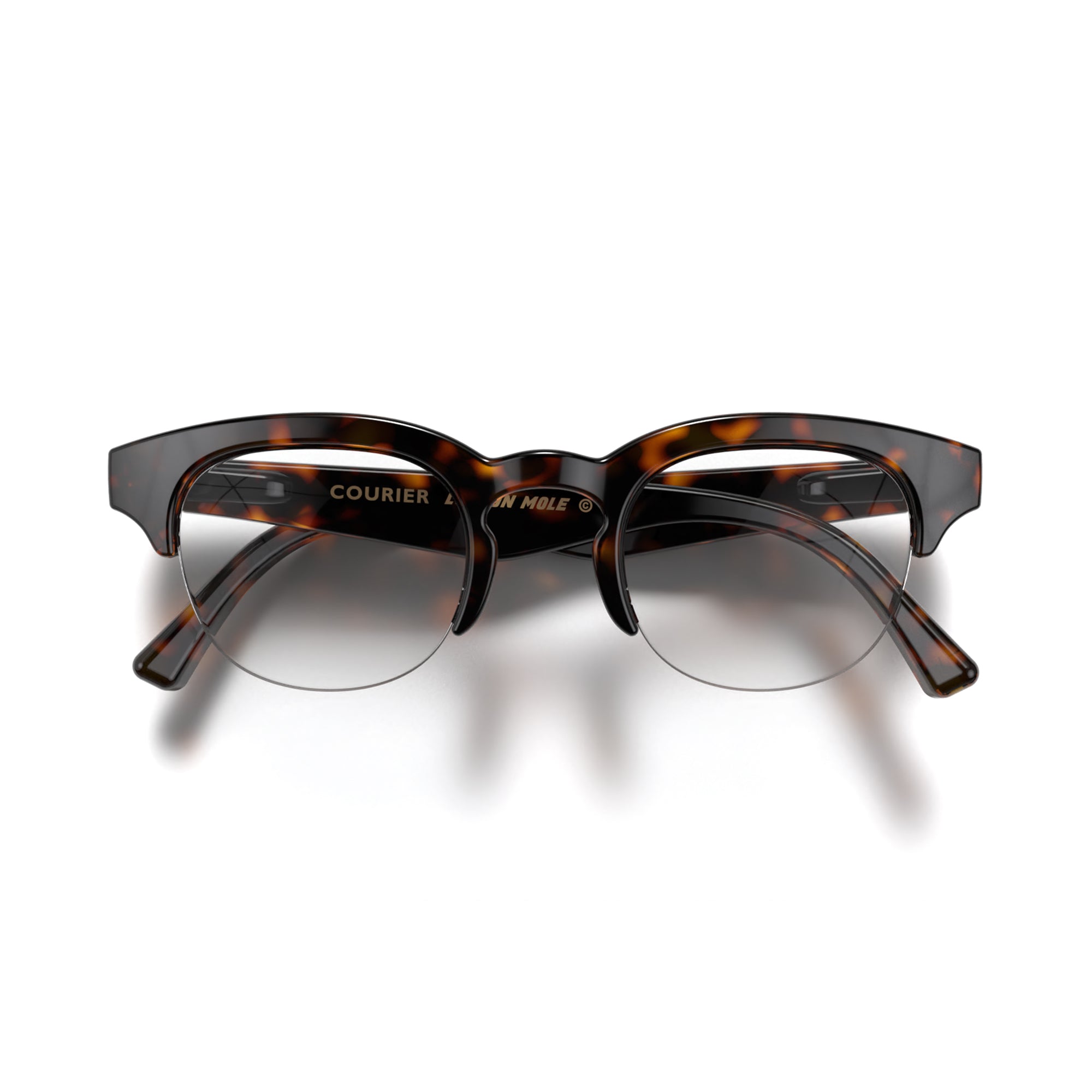 Courier reading glasses in gloss tortoiseshell – London Mole