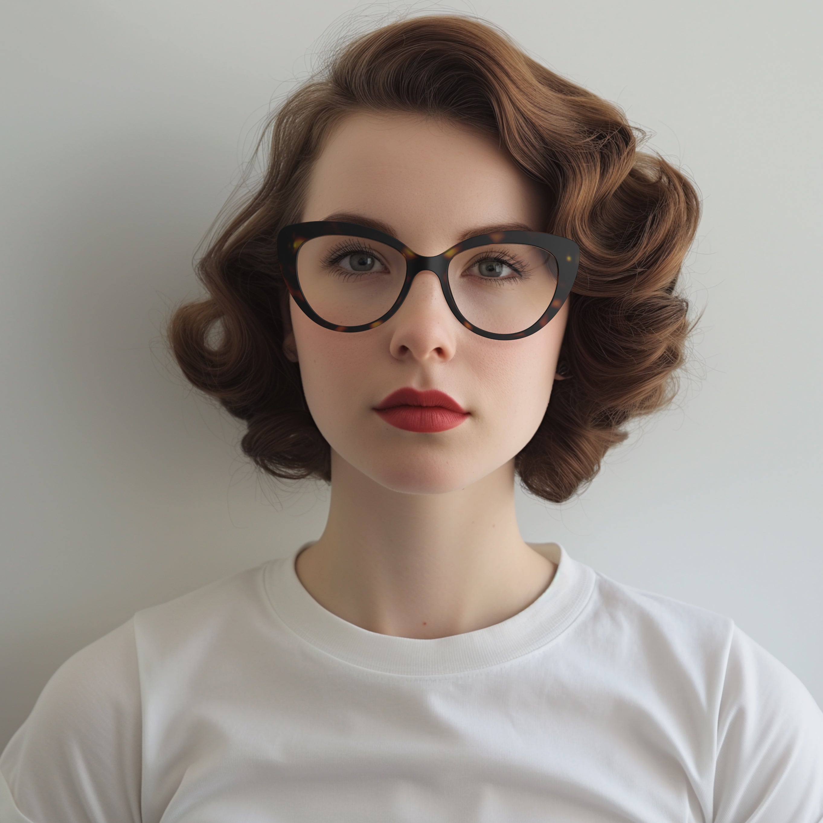 Empress reading glasses in rubberised brown tortoiseshell – London Mole