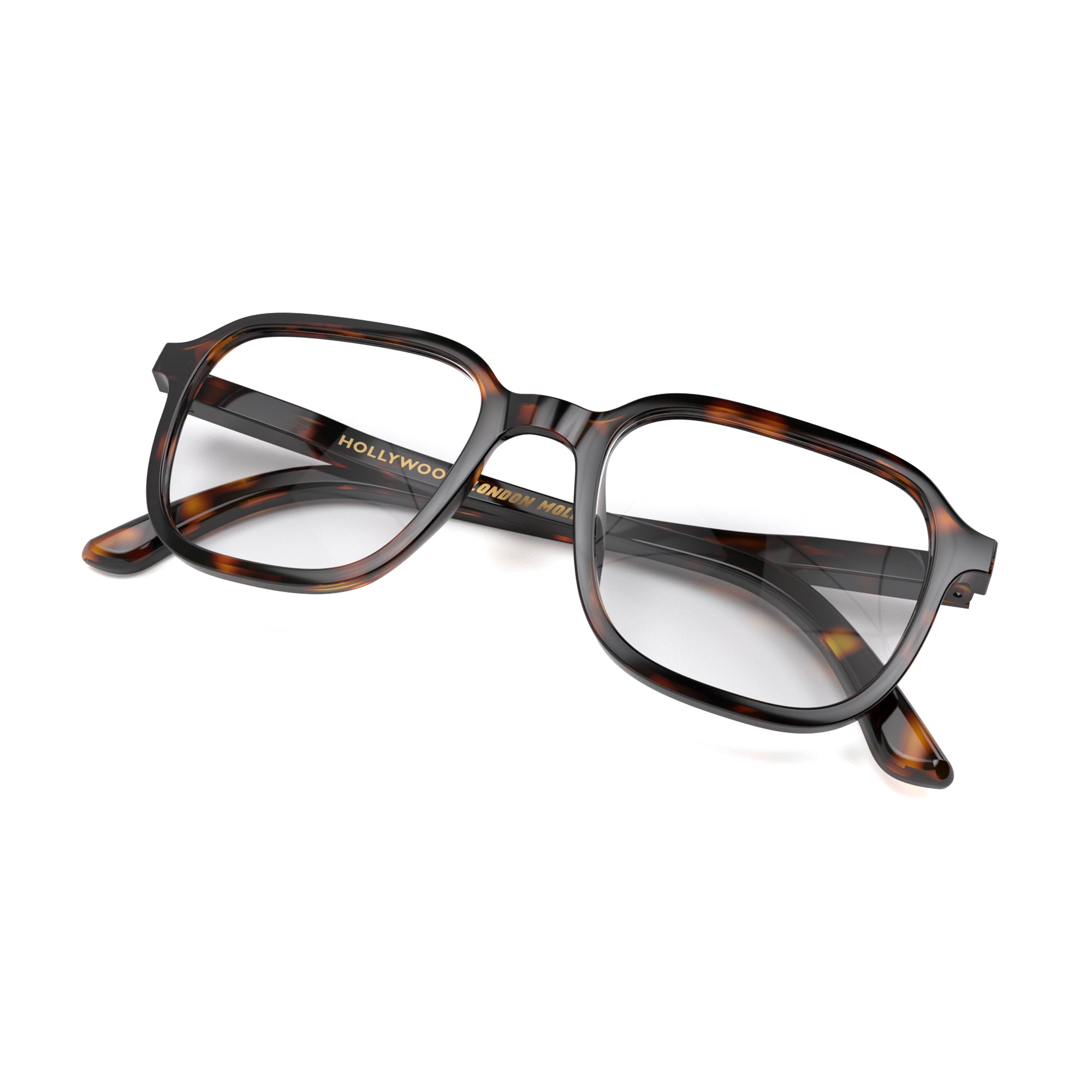 Hollywood blue blocker glasses in gloss tortoiseshell – London Mole