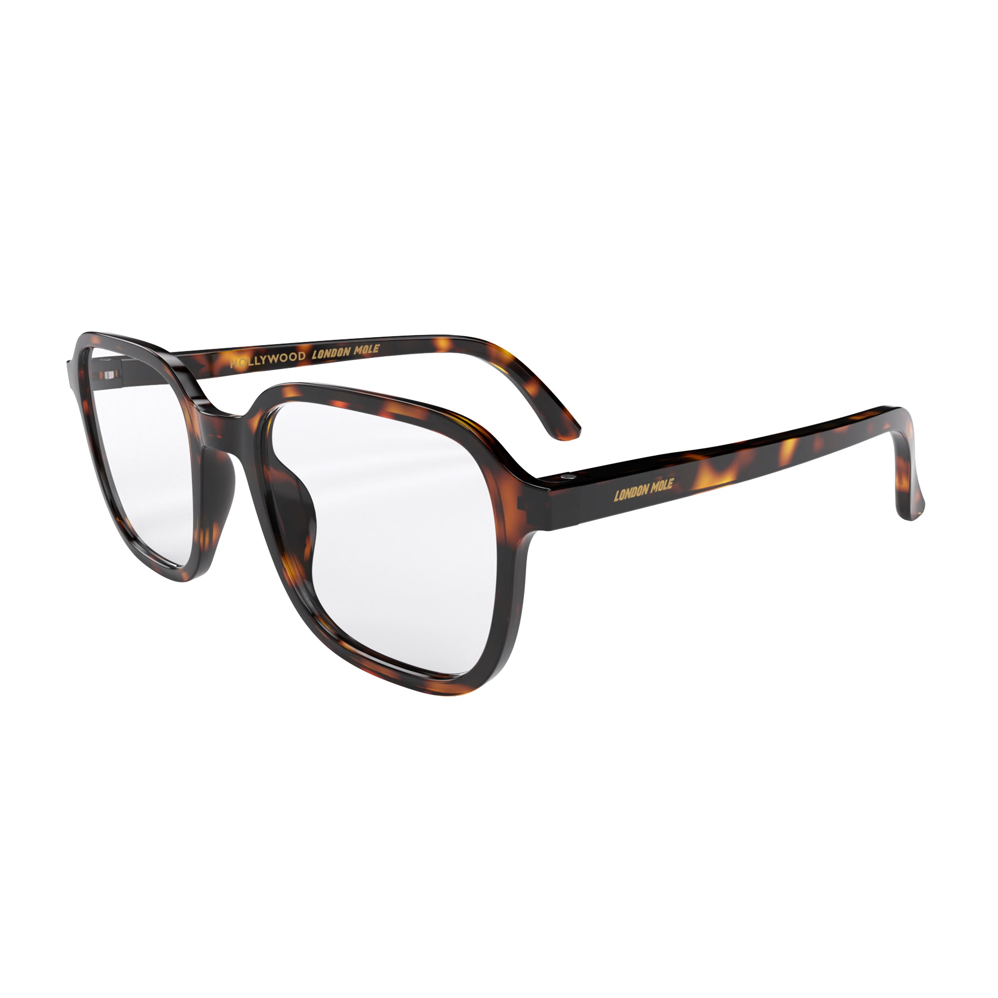 Hollywood blue blocker glasses in gloss tortoiseshell – London Mole