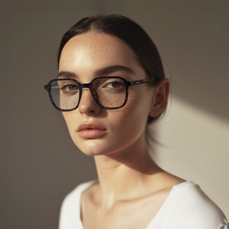 Hollywood blue blocker glasses in gloss tortoiseshell – London Mole