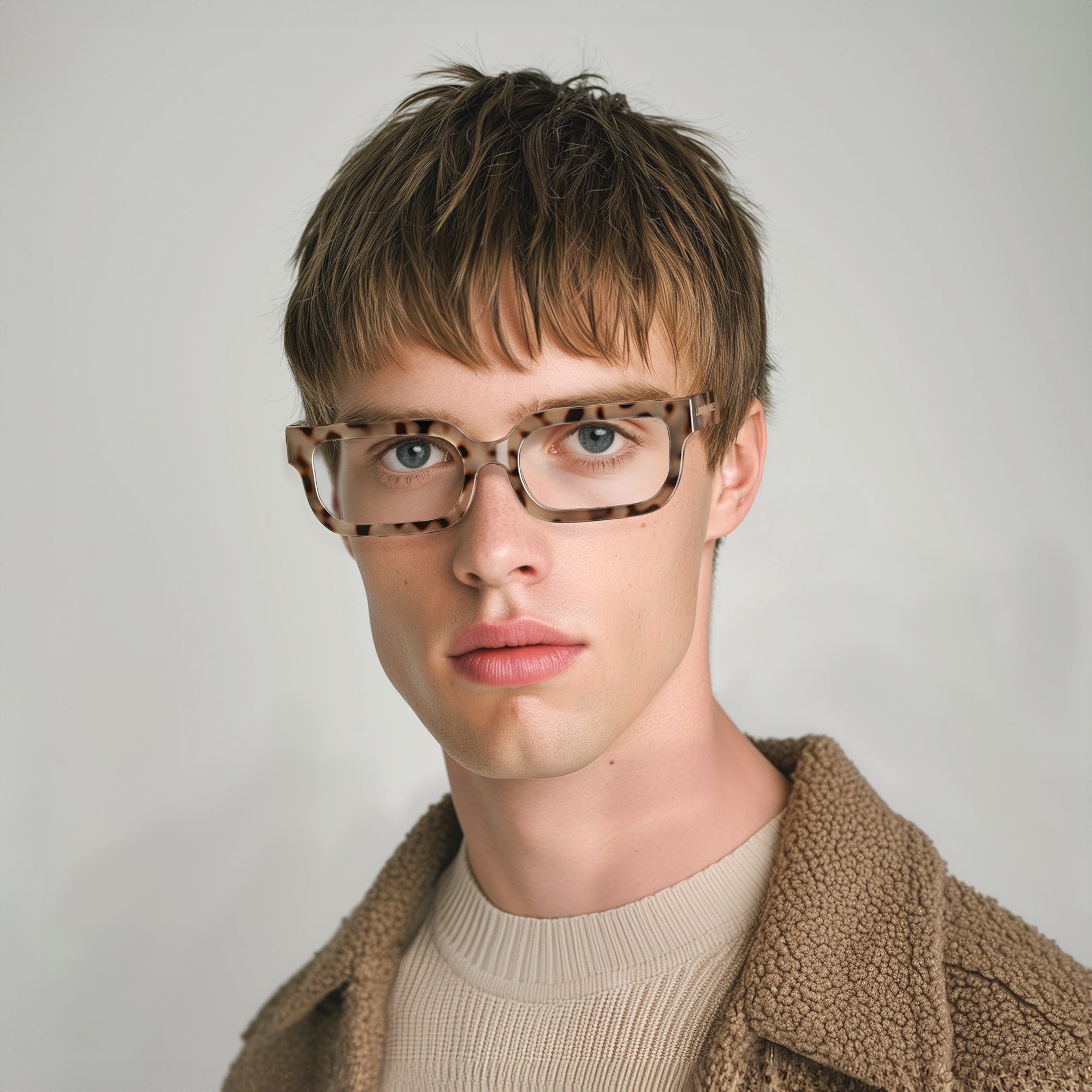 Icy reading glasses in gloss pale tortoiseshell – London Mole