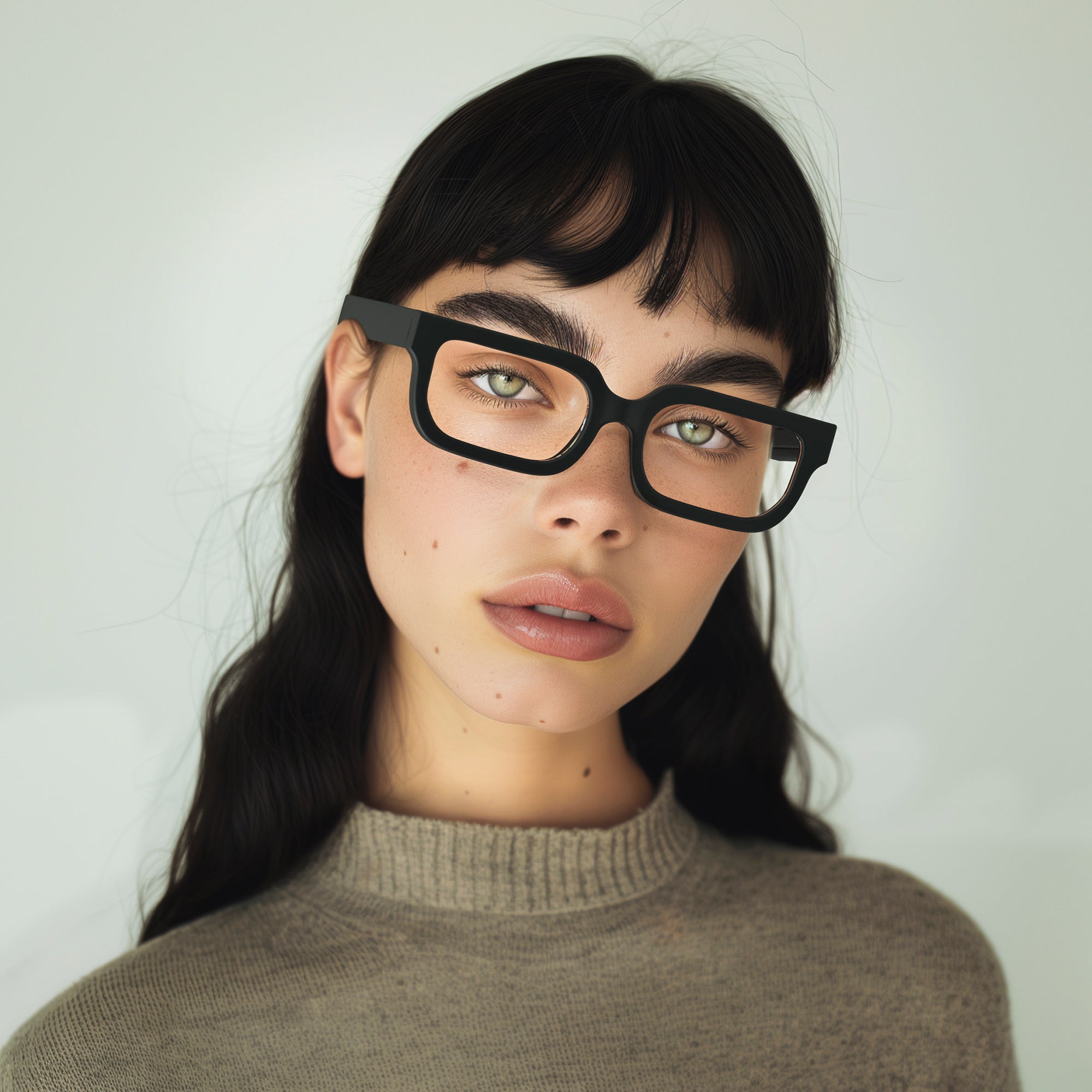 Icy reading glasses in matt black – London Mole