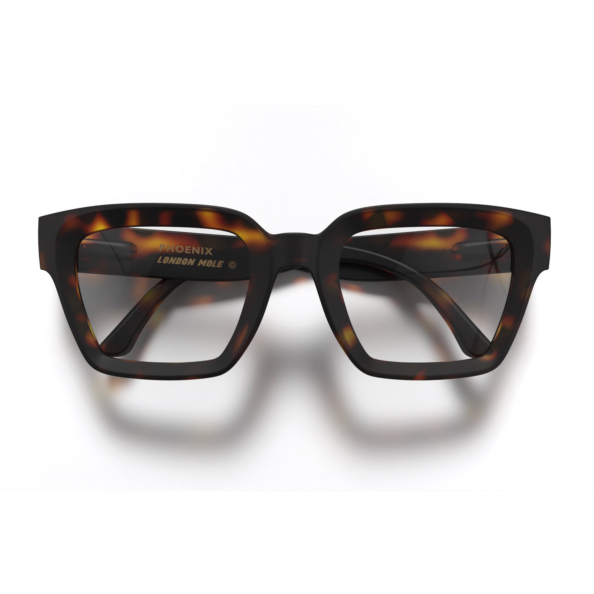 Phoenix reading glasses in rubberised tortoiseshell – London Mole