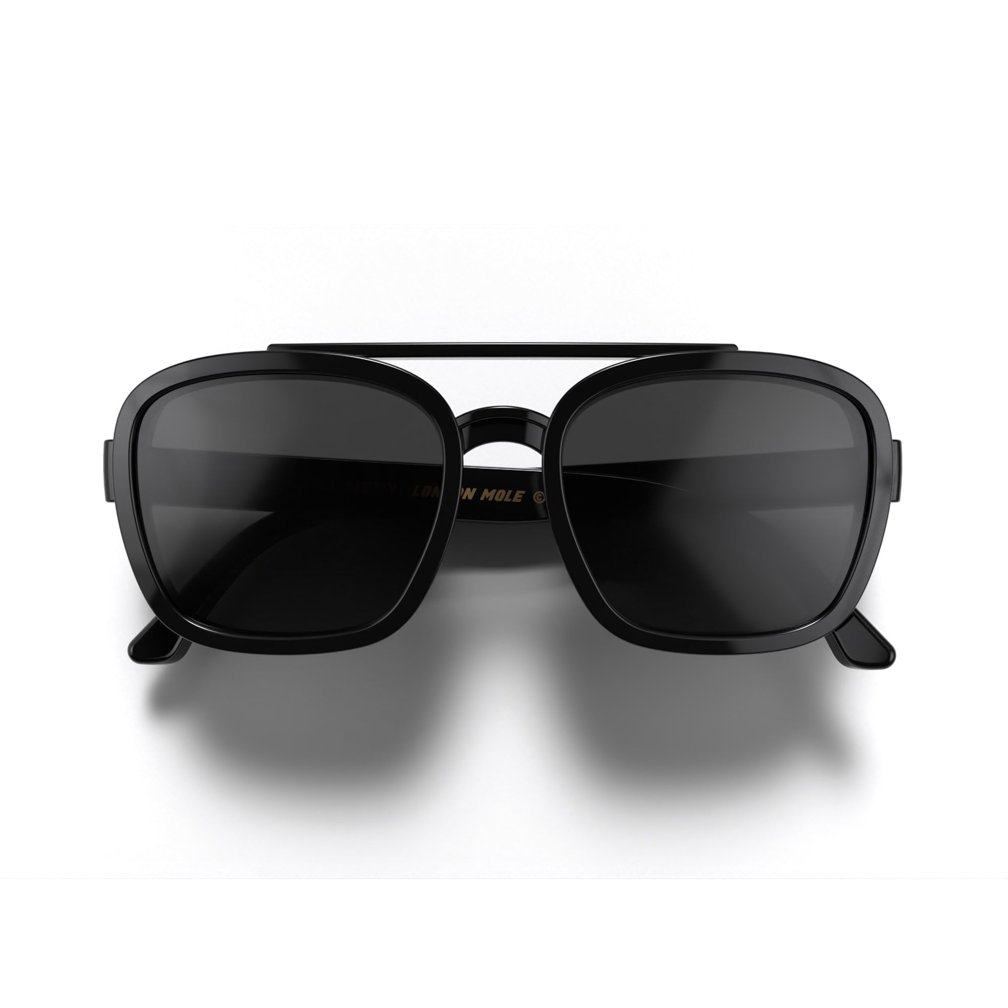 Kennedy sunglasses in gloss black – London Mole