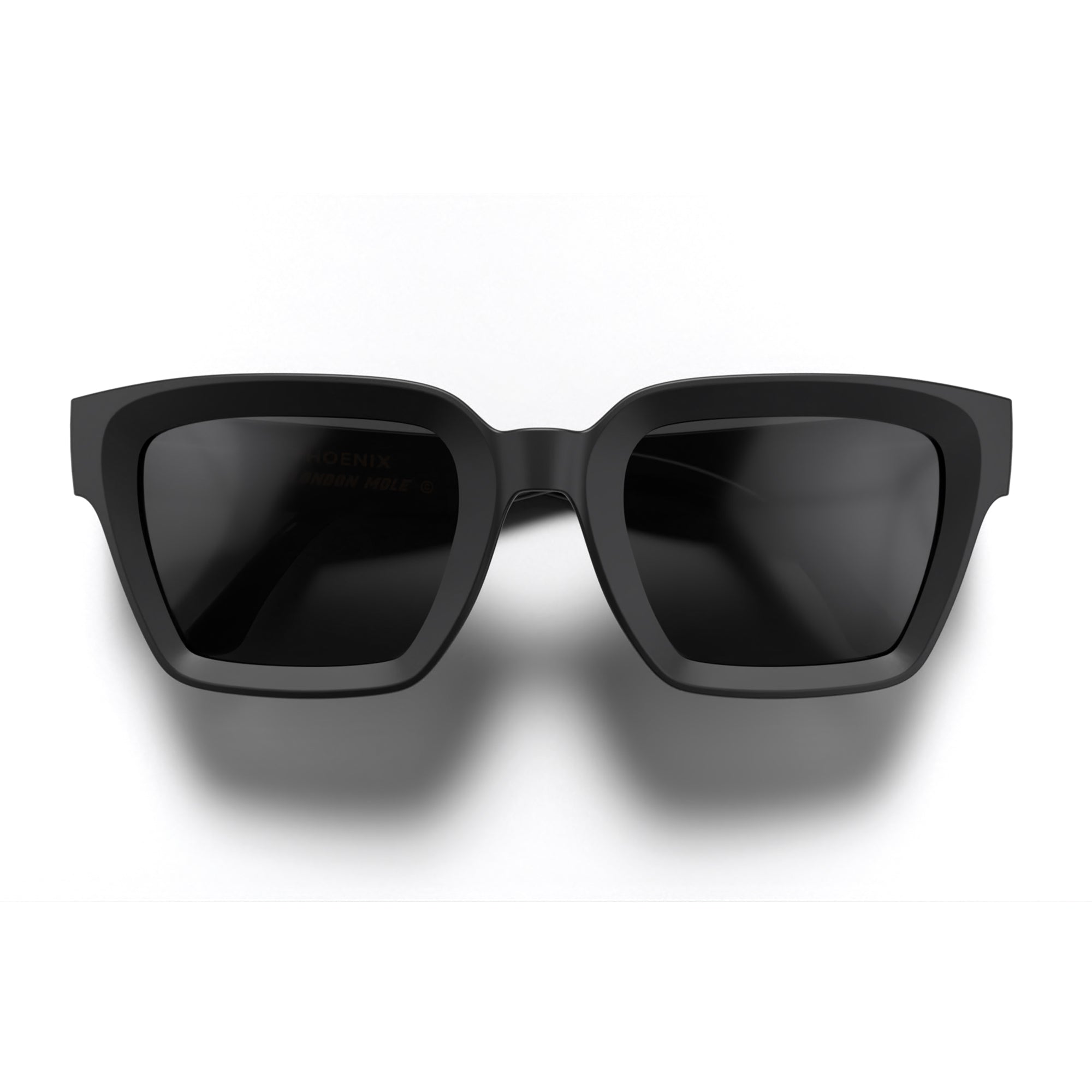Phoenix sunglasses in rubberised black – London Mole
