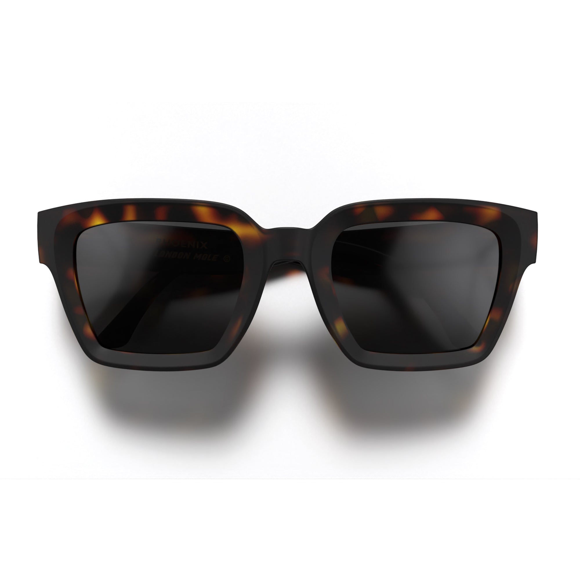 Phoenix sunglasses in rubberised tortoiseshell – London Mole