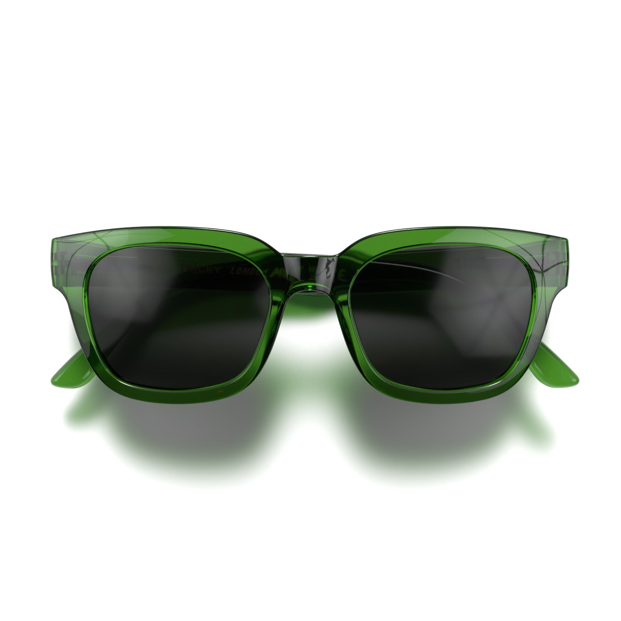 Tricky sunglasses in transparent green – London Mole