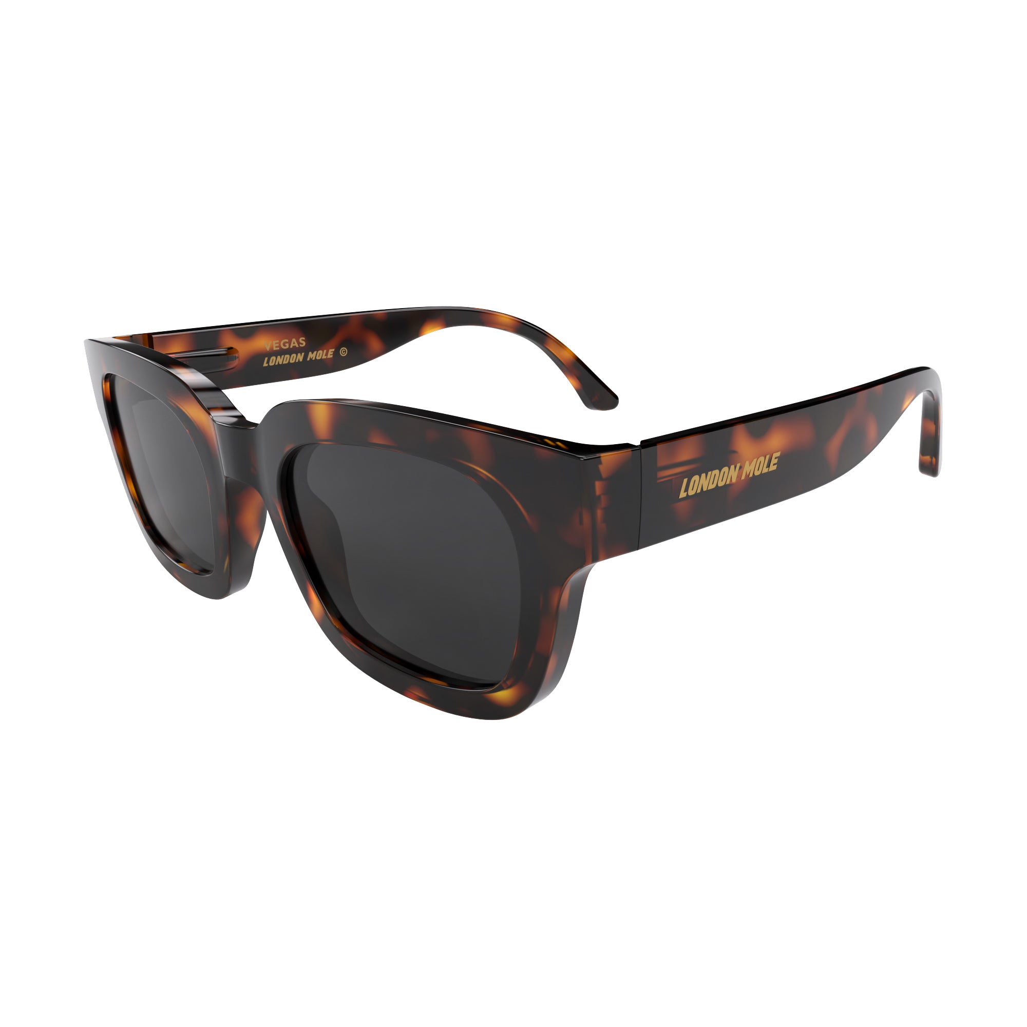 Vegas sunglasses in rubberised tortoiseshell – London Mole