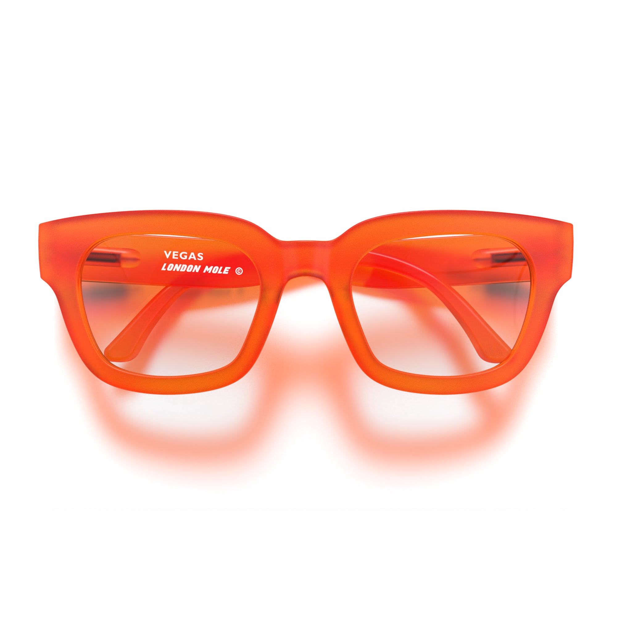 Vegas zero's in rubberised fluorescent transparent orange – London Mole