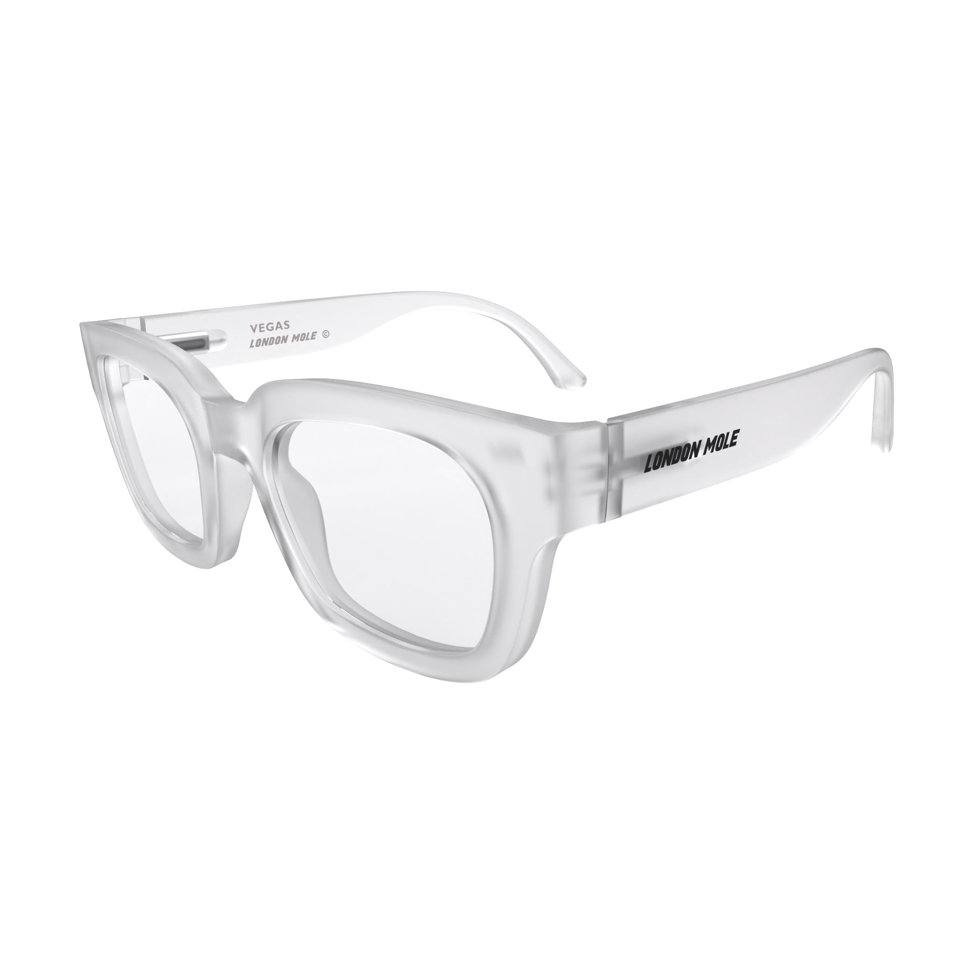 Vegas zeros in rubberised transparent – London Mole