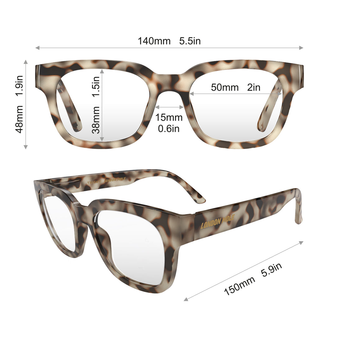 Tricky blue blocker glasses in pale tortoiseshell – London Mole