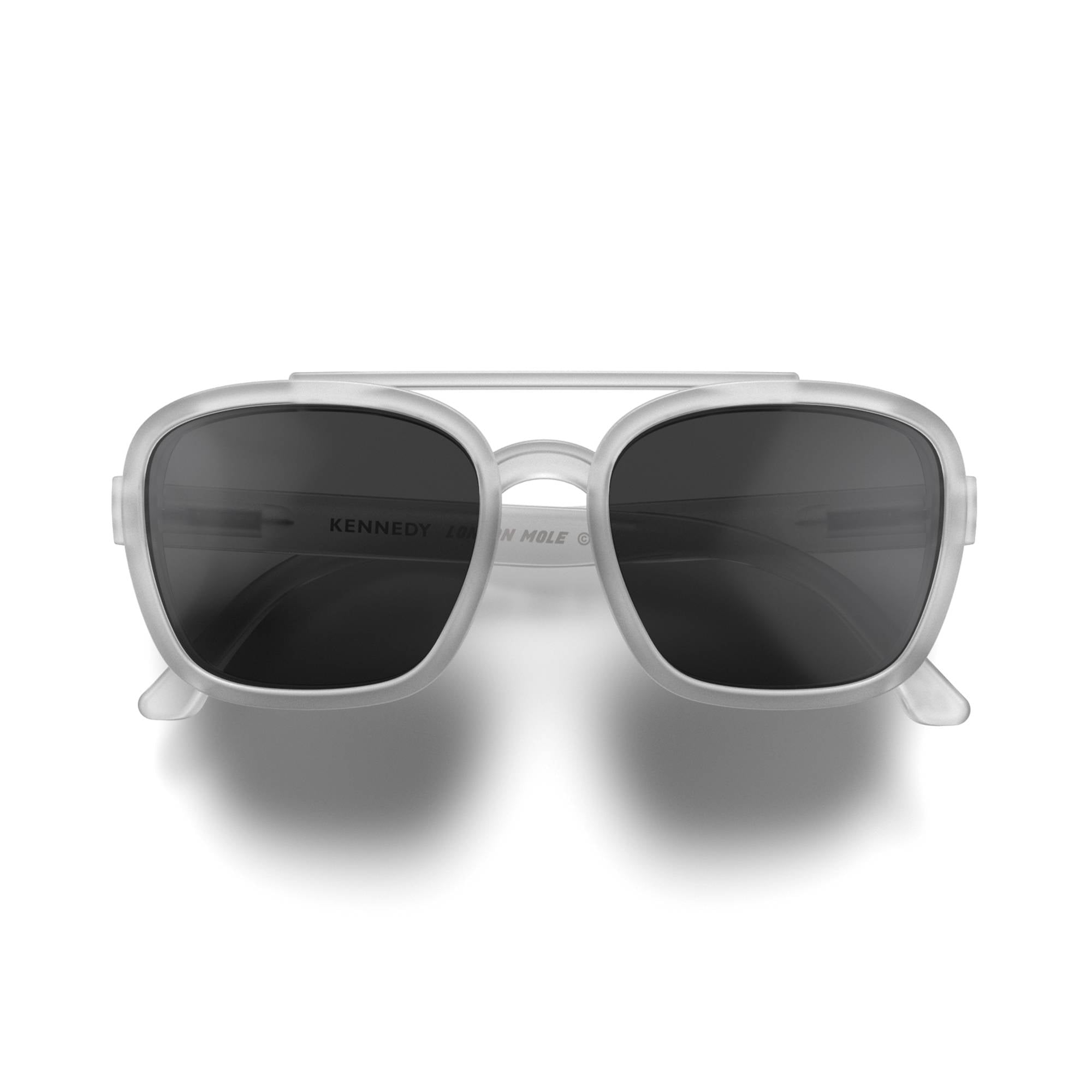 Kennedy sunglasses in rubberised transparent – London Mole