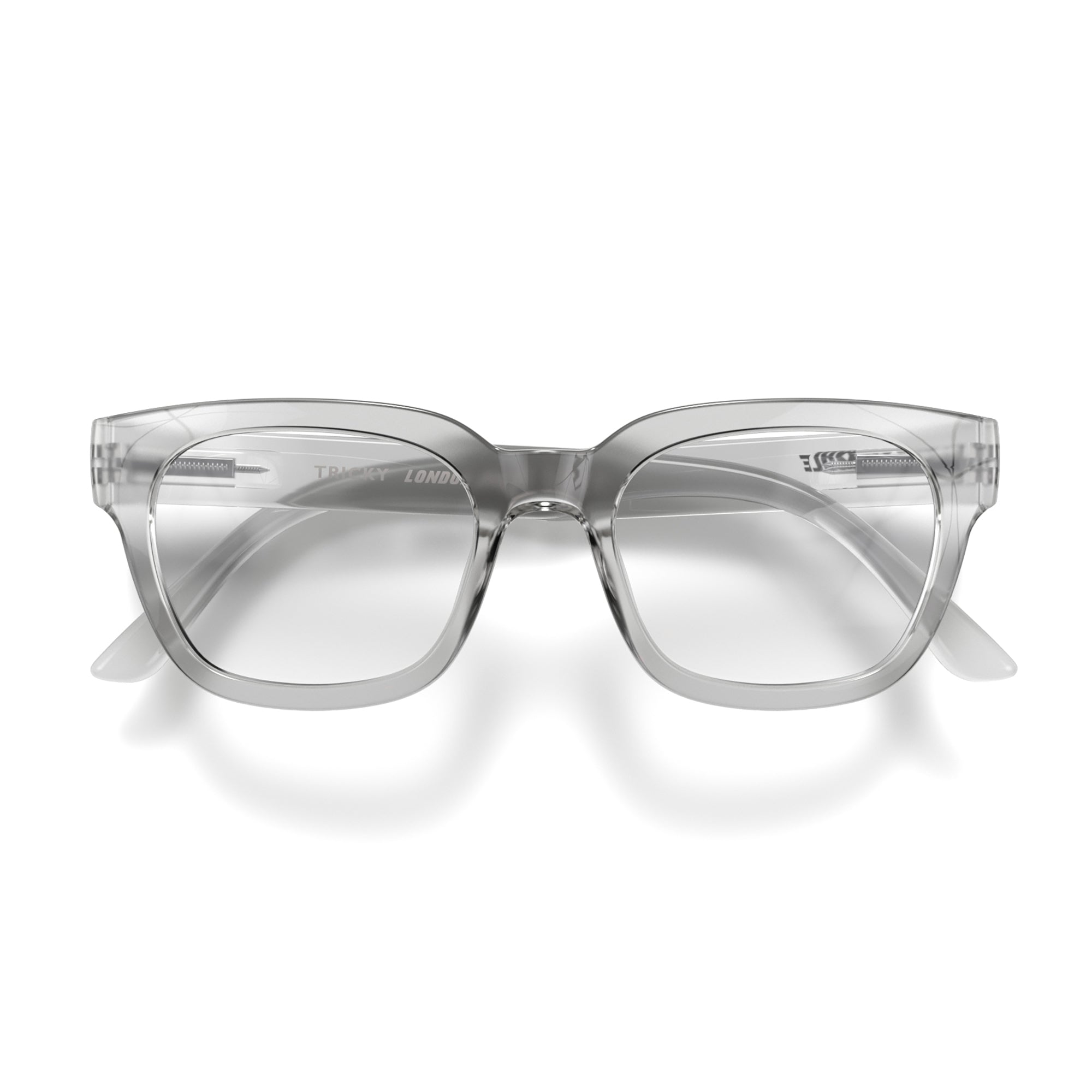 Tricky blue blocker glasses in transparent – London Mole